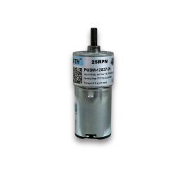 PGDM-12S37-25||12V DC Geared Motors, RPM 25, Gear Ratio 1:180, Length 77mm